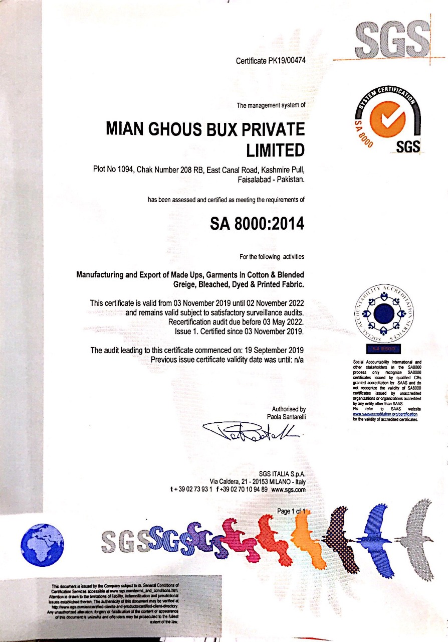 SA-8000 CERTIFICATE – MGB